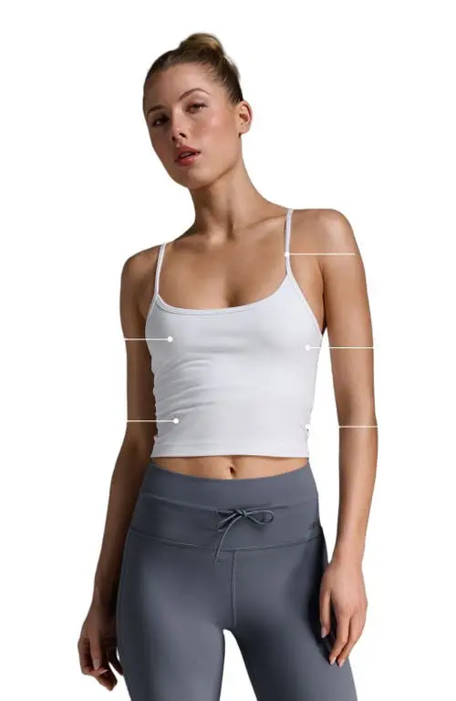 2xu Flex Strappy Crop Tank - White/white