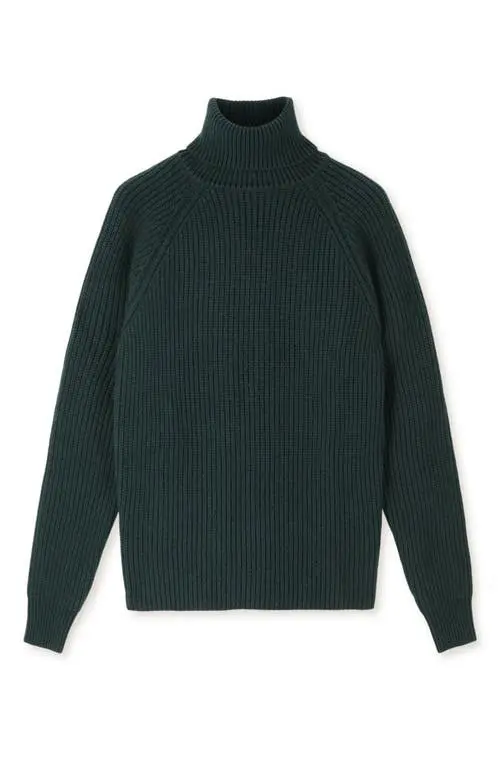 FORTELA Oslo Merino Wool High Neck Sweater - Green