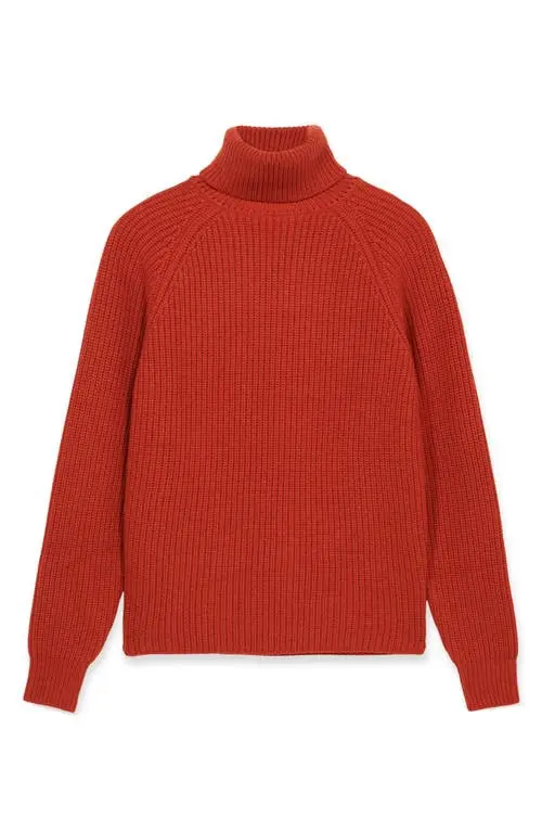 FORTELA Oslo Merino Wool High Neck Sweater - Orange