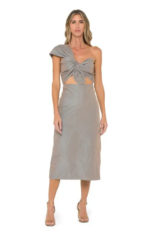 JBQ Carmela One-shoulder Midi Dress