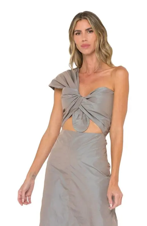 JBQ Carmela One-shoulder Midi Dress