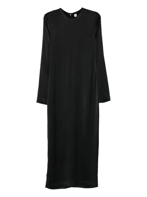 TOTÊME Satin Long Dress - Black