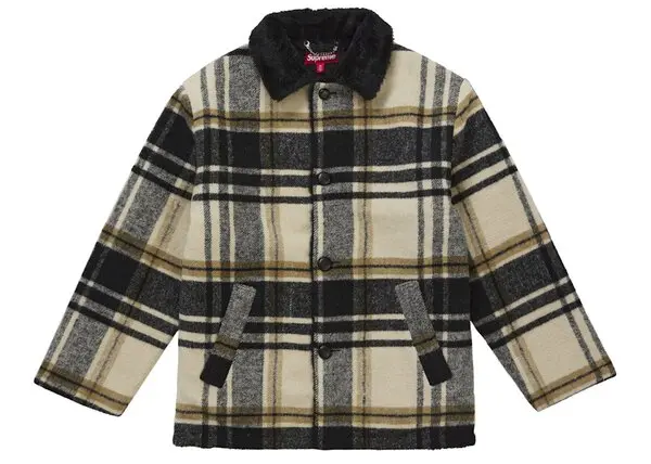 Supreme Plaid Car Coat - Cream
