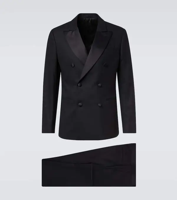 LARDINI Double-breasted Wool Tuxedo