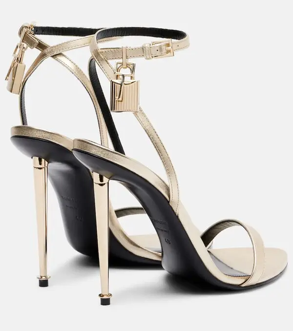 TOM FORD Metallic Leather Sandals