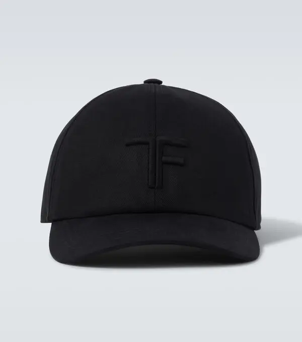 TOM FORD Logo Embroidered Cotton Baseball Cap - Black