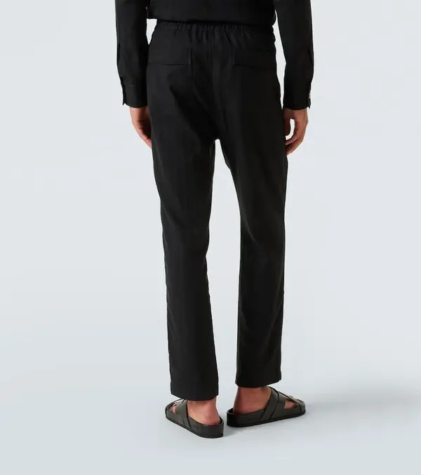 TOM FORD Striped Cotton And Silk Straight Leg Trousers