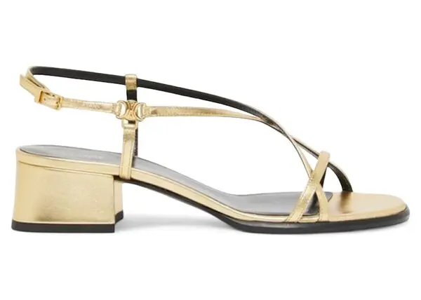 Celine Laminated Lambskin Strappy Sandal