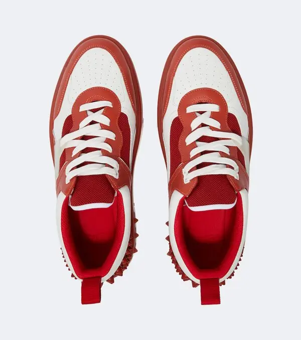 CHRISTIAN LOUBOUTIN Astroloubi Leather Sneakers - Red