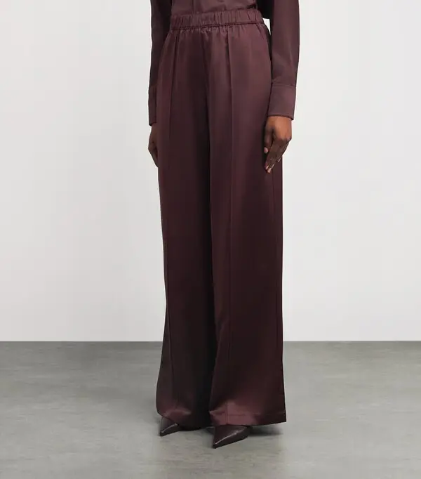 Tory Burch Satin Wide-leg Trousers