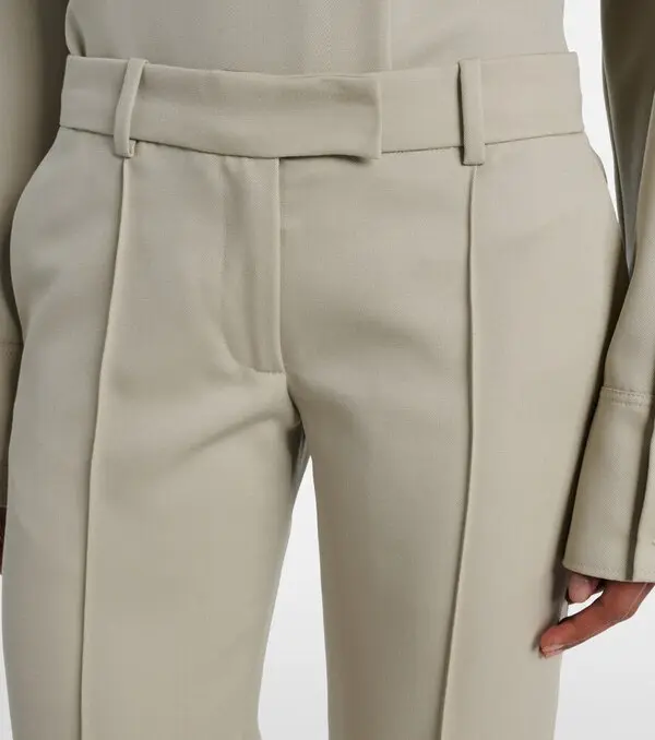 Attico Low-rise Straight Wool Pants