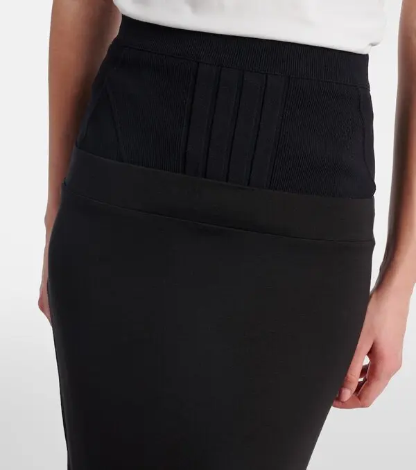 Attico Jersey Midi Skirt