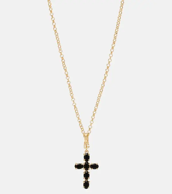 Dolce & Gabbana Cross Embellished Chain Necklace - Gold