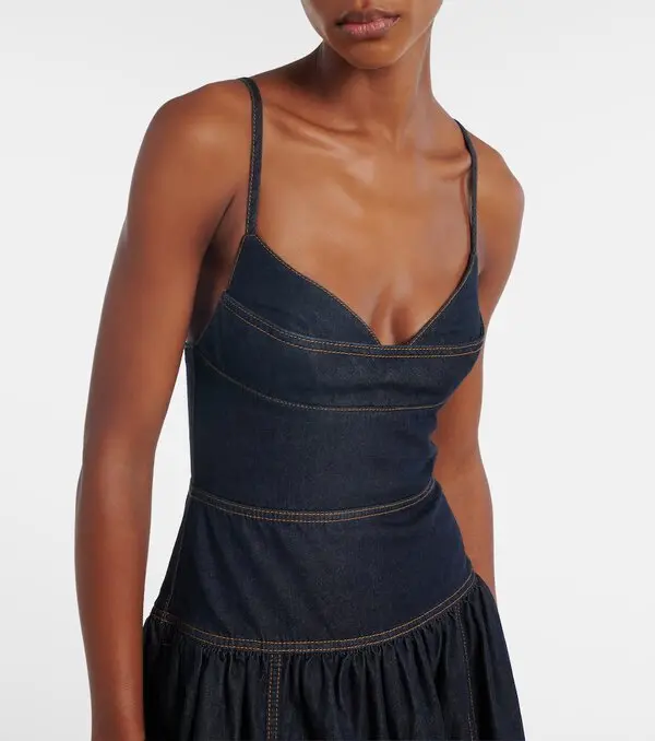 Zimmermann Denim Midi Dress - Blue
