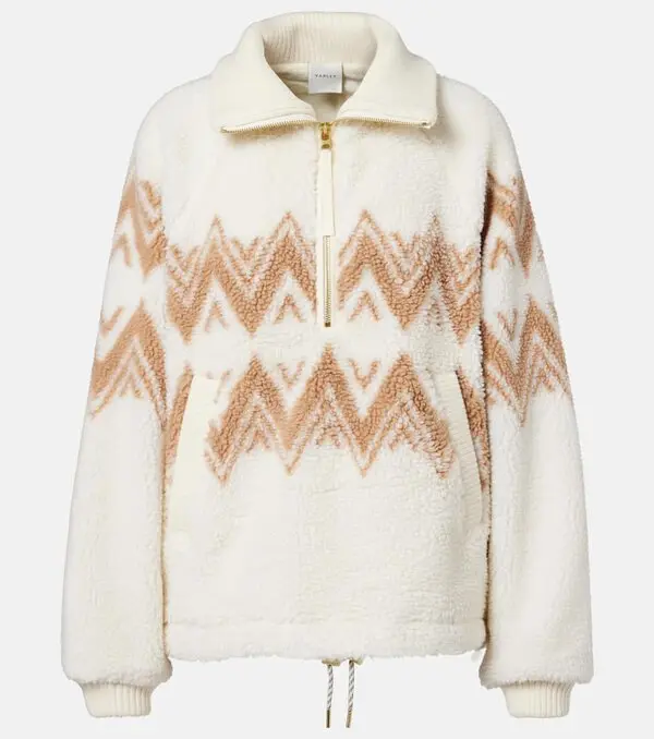 Varley Hendrik Jacquard Teddy Jacket - White