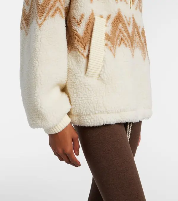 Varley Hendrik Jacquard Teddy Jacket - White