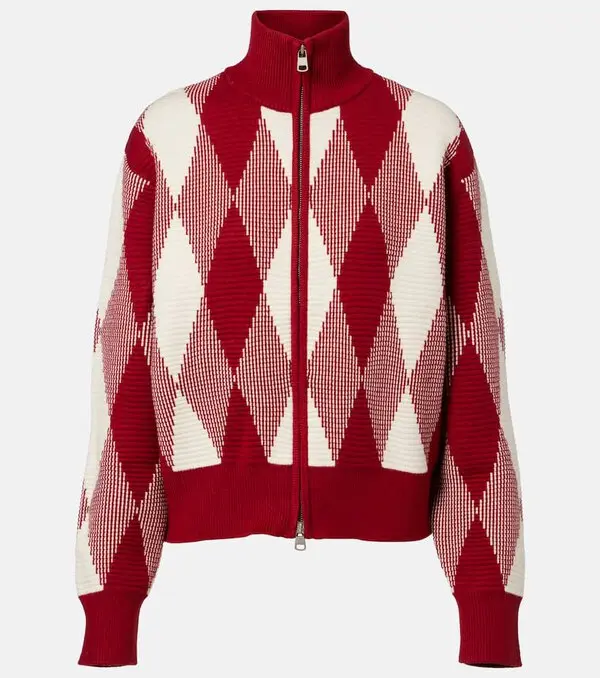 Varley Karina Knitted Jacquard Jacket - Red