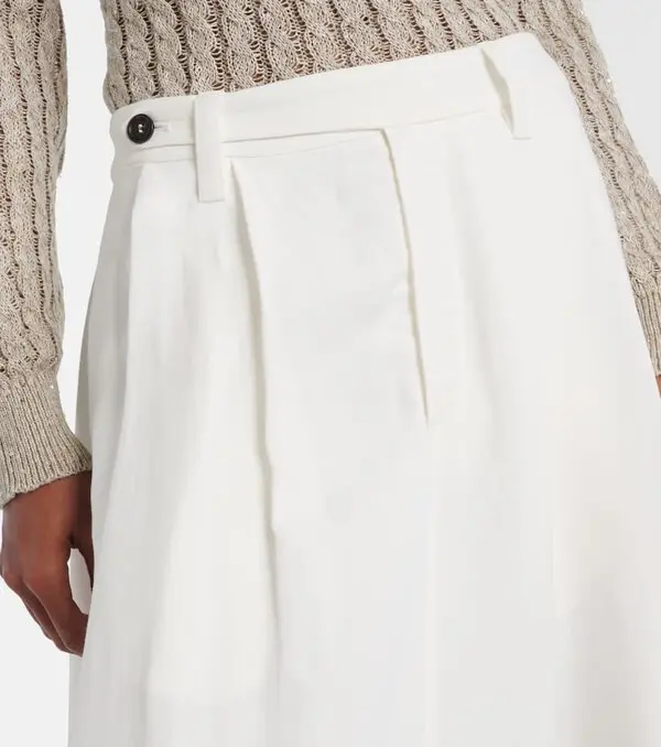 Brunello Cucinelli Mid-rise Midi Skirt