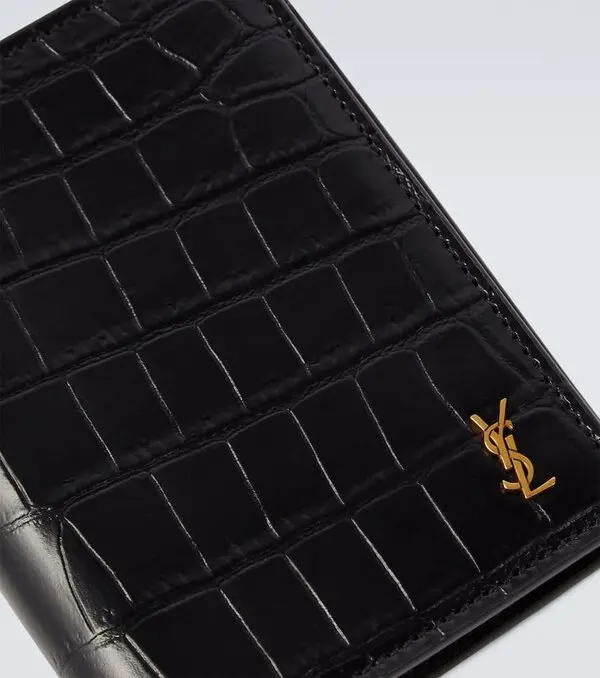 Saint Laurent Cassandre Leather Card Holder