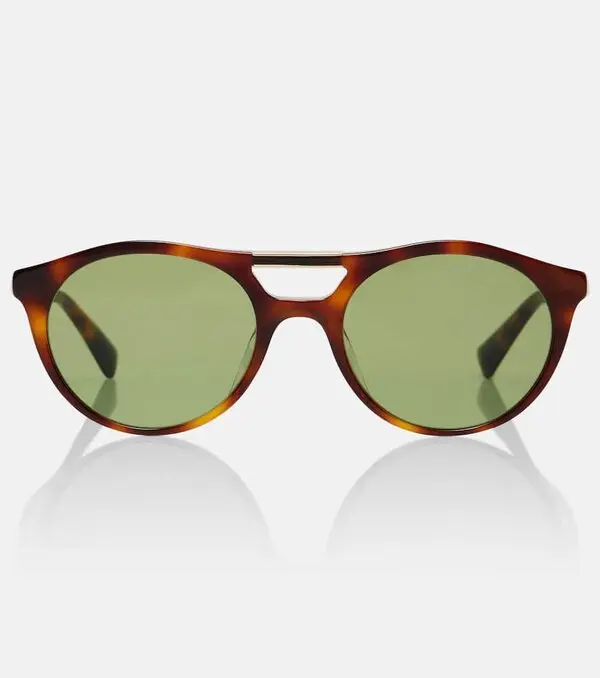 Brunello Cucinelli Sartorial Sunset Round Sunglasses - Brown