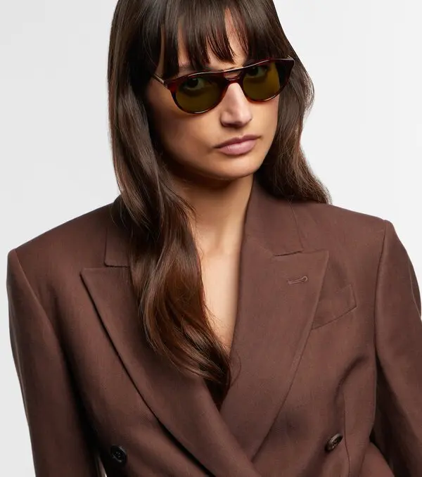 Brunello Cucinelli Sartorial Sunset Round Sunglasses