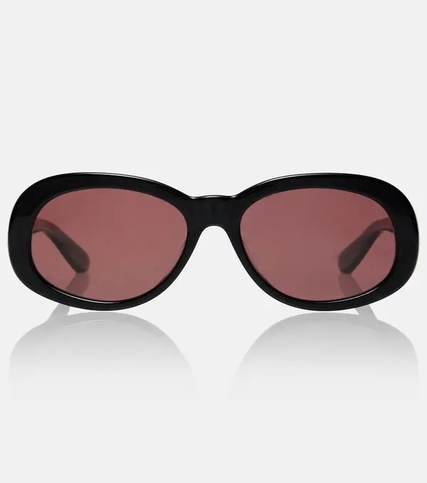 Brunello Cucinelli Claire Monili Oval Sunglasses - Black