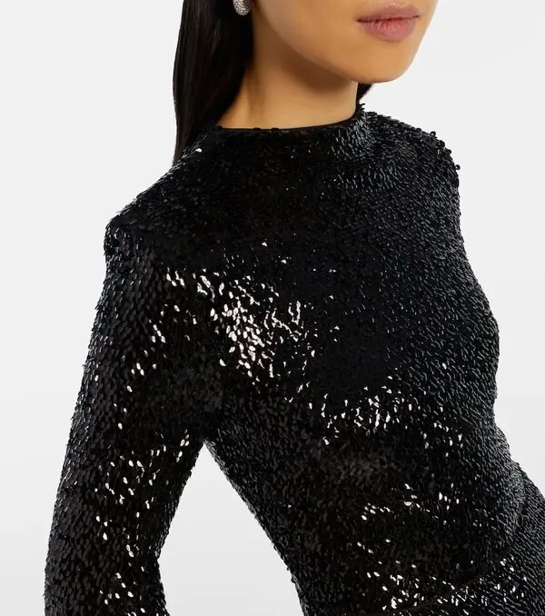 Simkhai Beatrice Sequined Gown - Black