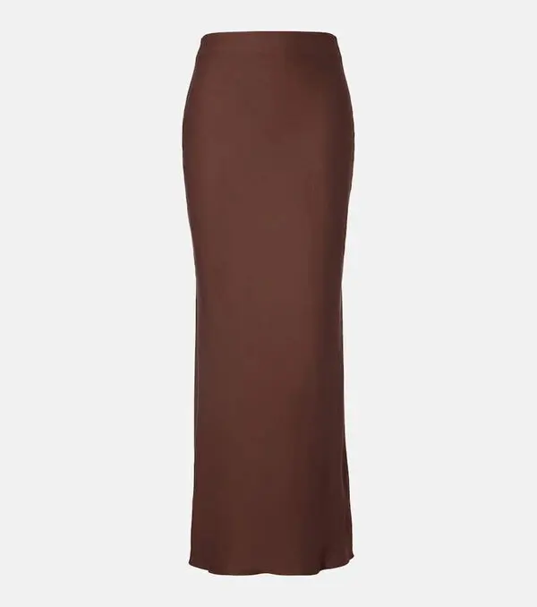 Brunello Cucinelli Twill Maxi Skirt - Brown
