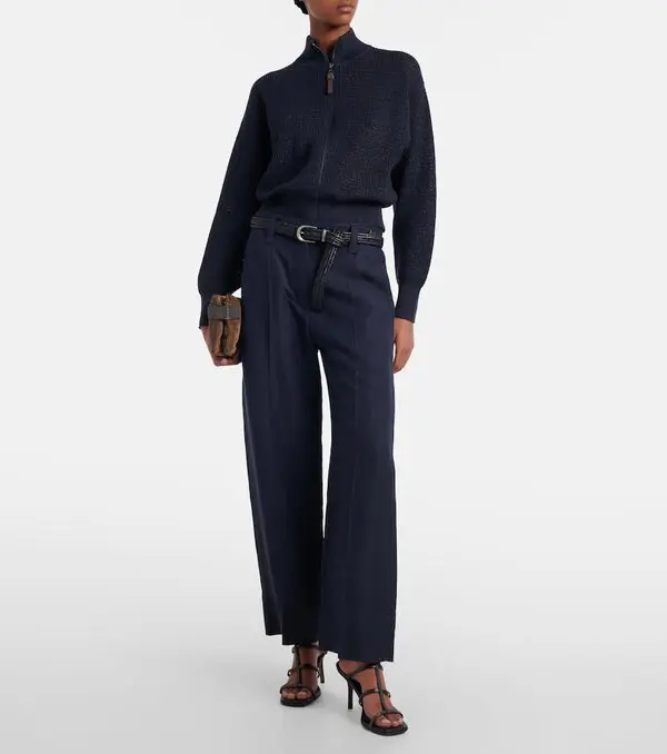 Brunello Cucinelli Cropped Wide-leg Pants