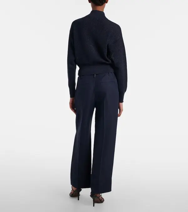Brunello Cucinelli Cropped Wide-leg Pants