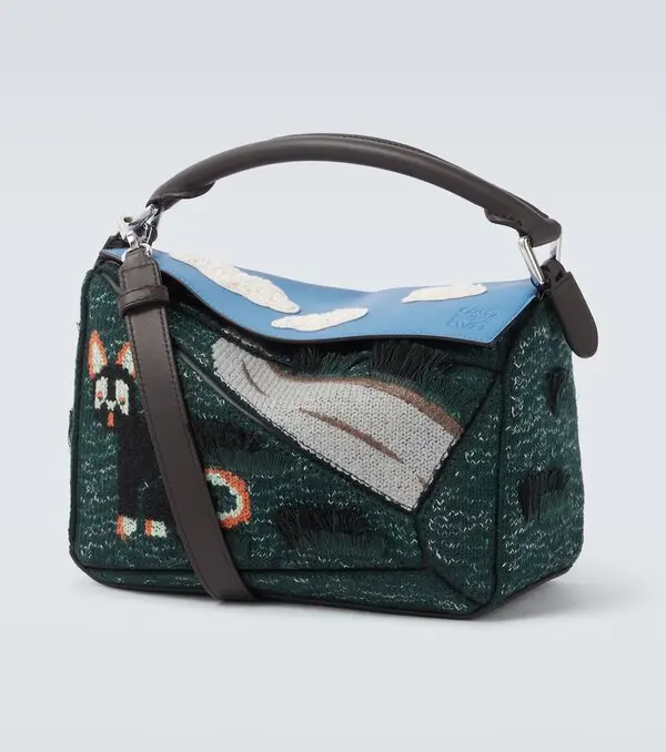 Loewe X Louis Wain Futurist Cat Puzzle Tote Bag - Multicoloured