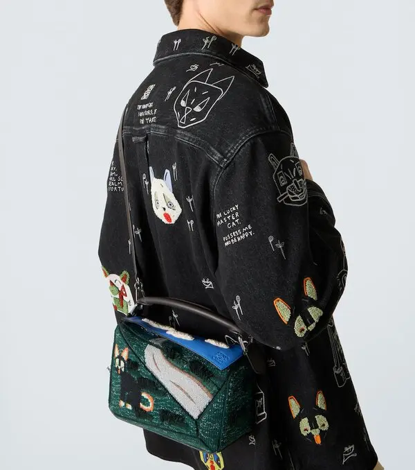 Loewe X Louis Wain Futurist Cat Puzzle Tote Bag - Multicoloured