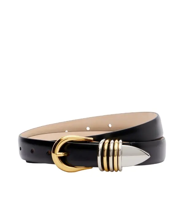 DEHANCHE Hollyhock Leather Belt - Black