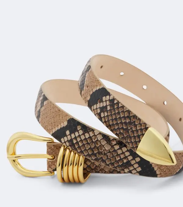 DEHANCHE Hollyhock Leather Belt - Multicoloured