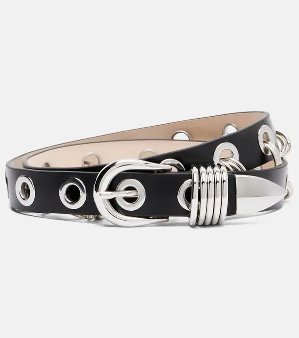 DEHANCHE Déhanche Revenge Ring-detail Leather Belt - Black