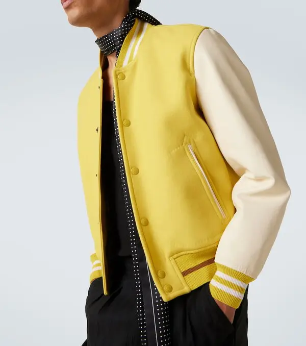 TOM FORD Wool And Leather Varsity Jacket
