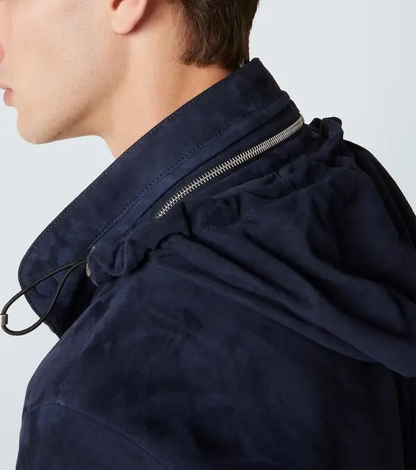 TOM FORD Suede Field Jacket - Blue