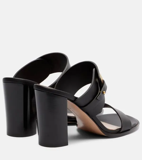 GIANVITO ROSSI 85 Leather Mules