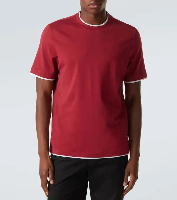 Brunello Cucinelli Cotton Jersey T-shirt - Red