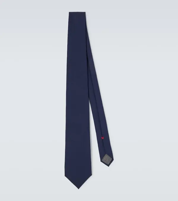 Brunello Cucinelli Virgin Wool Tie - Blue