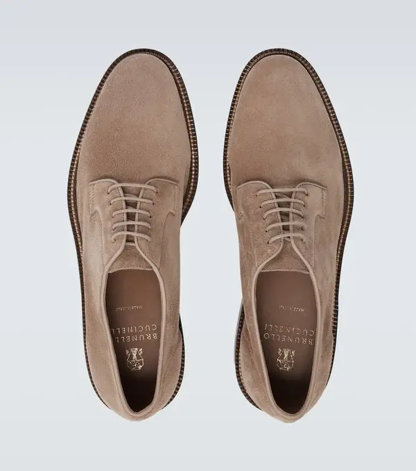 Brunello Cucinelli Suede Derby Shoes