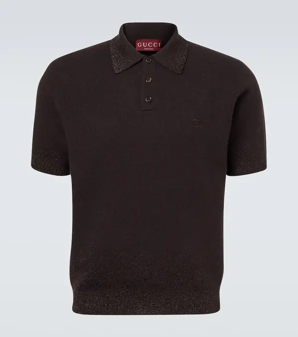Gucci Interlocking G Wool-blend Polo Shirt