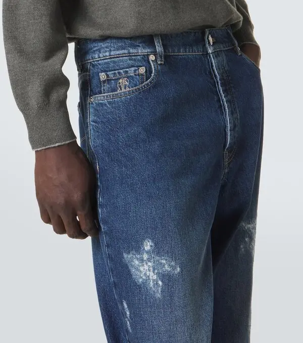 Brunello Cucinelli Mid-rise Straight Leg Jeans - Blue