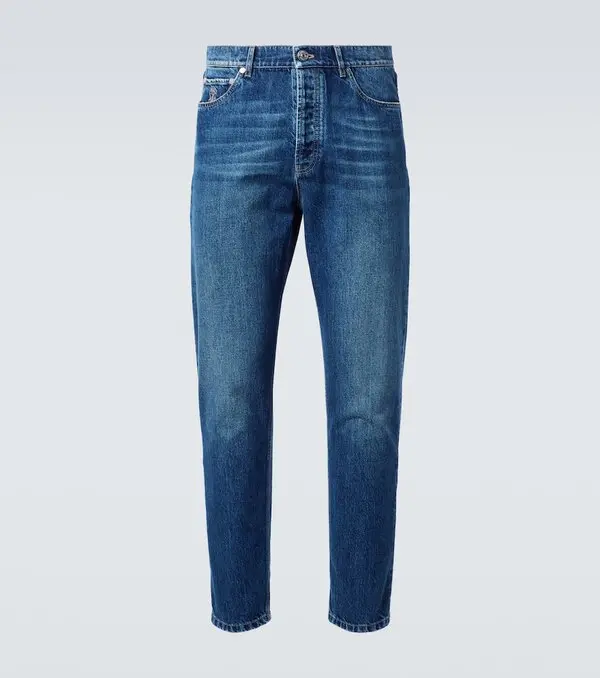 Brunello Cucinelli Mid-rise Slim Jeans - Blue