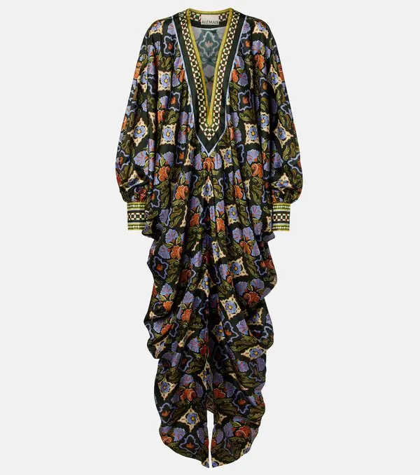 ALEMAIS Alémais Cece Floral Silk Kaftan - Multicoloured
