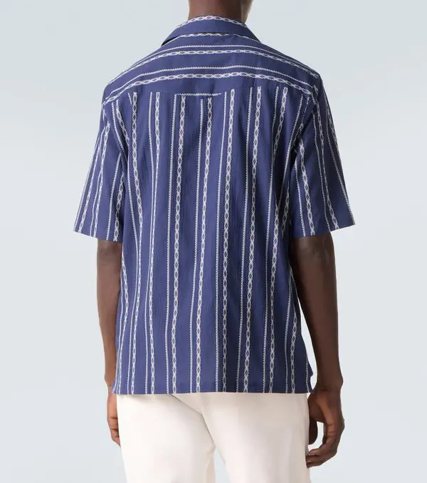 Brunello Cucinelli Printed Cotton Bowling Shirt