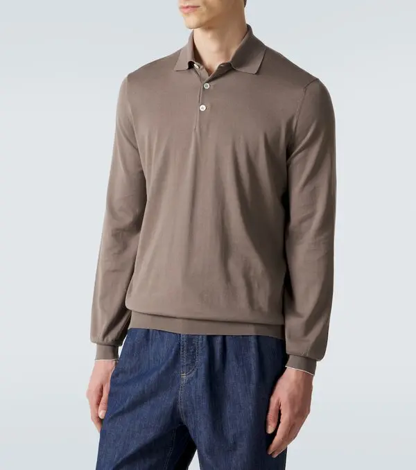 Brunello Cucinelli Cotton Polo Shirt - Brown