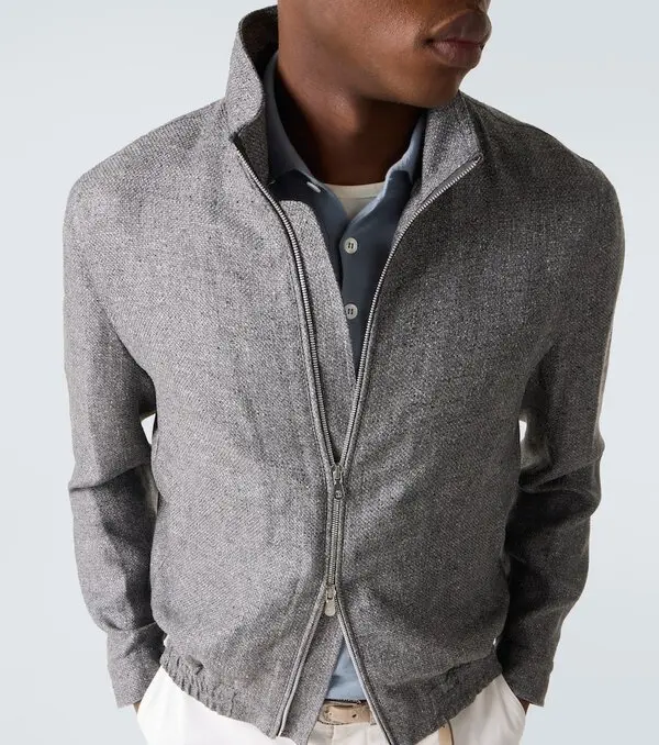 Brunello Cucinelli Silk, Linen, And Wool Jacket