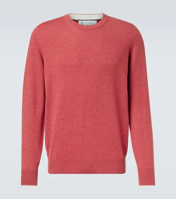 Brunello Cucinelli Cashmere Crewneck Sweater - Red