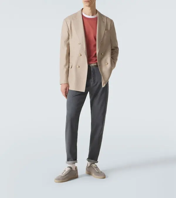 Brunello Cucinelli Crew Neck Cotton Sweater - White